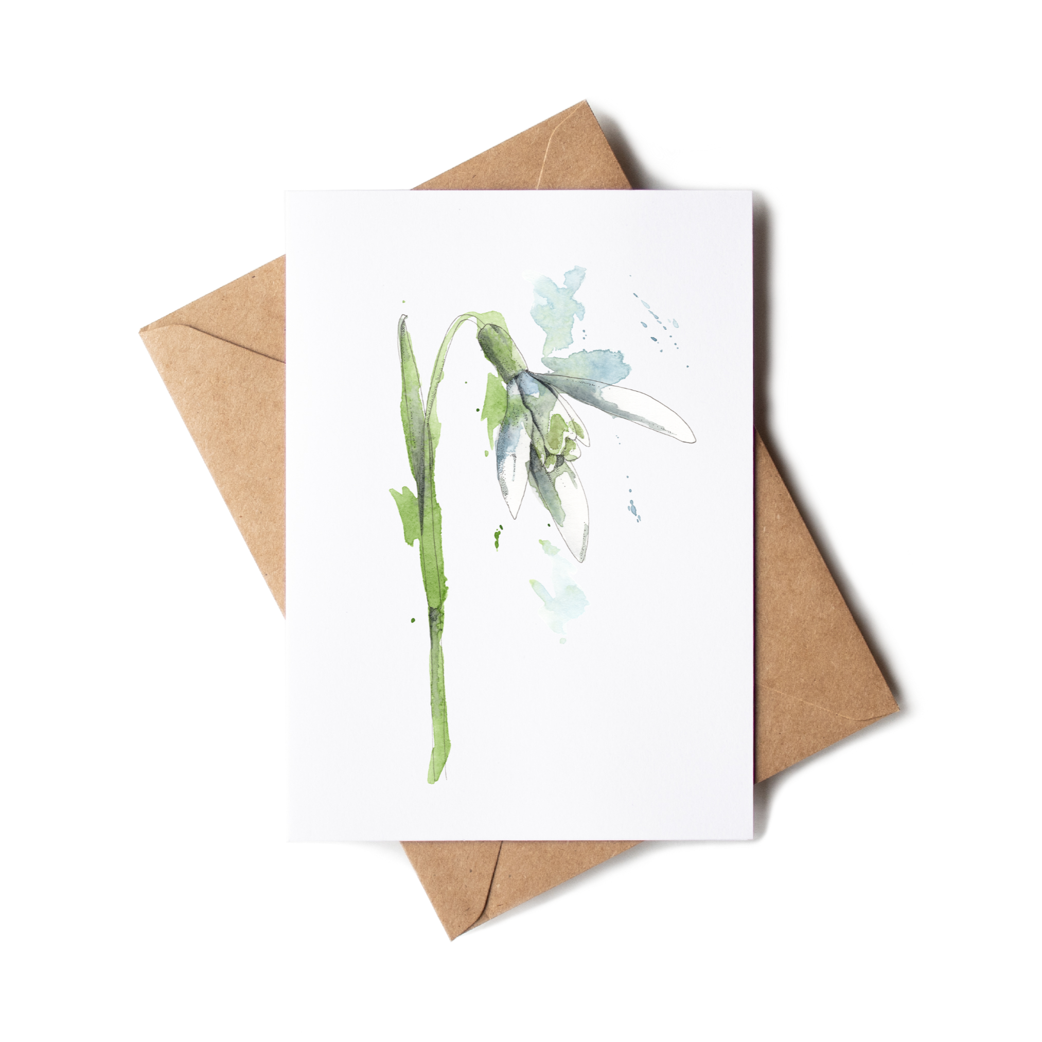 "Snowdrop" Greeting Card – Fantailed Illustrations